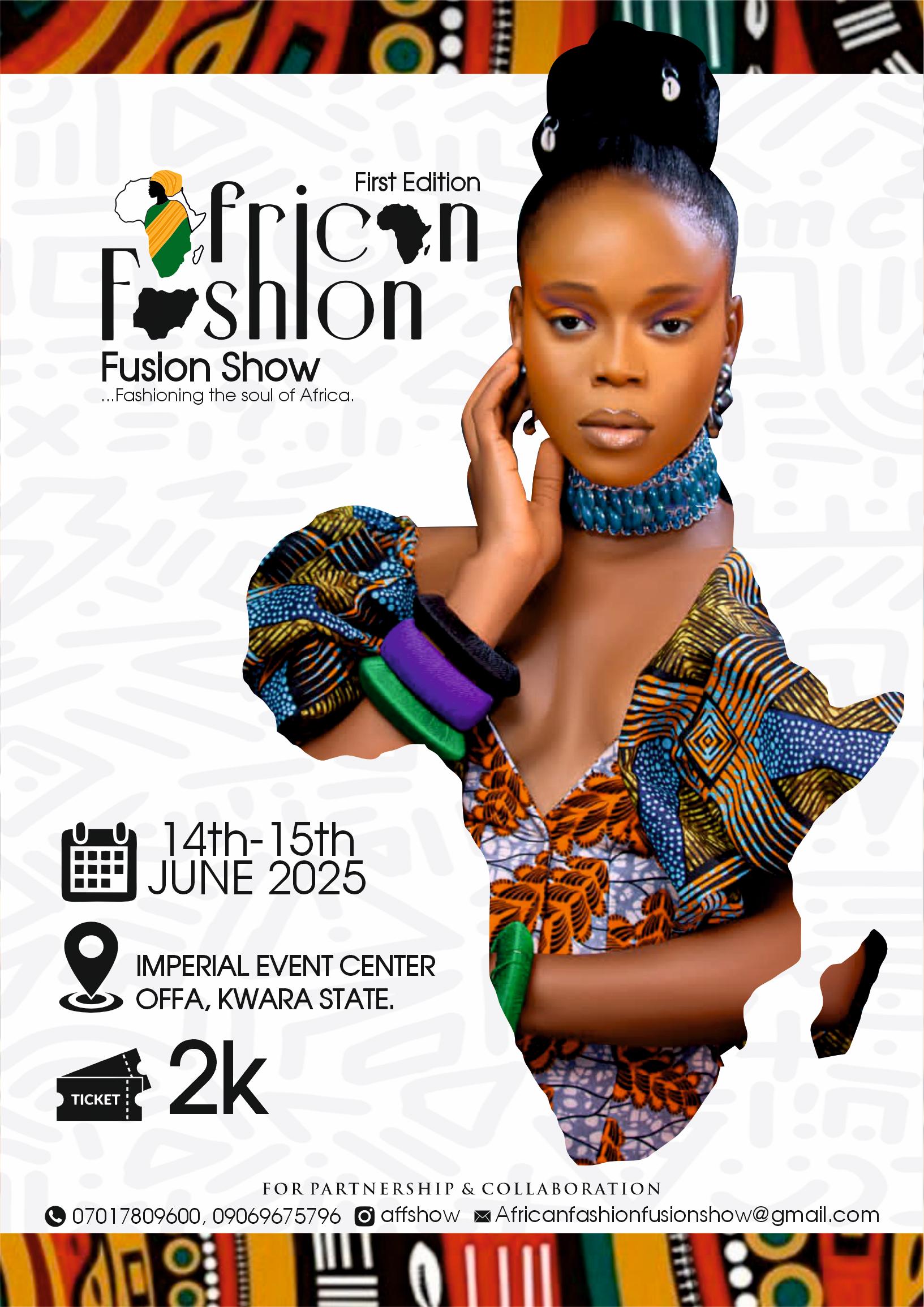 African Fashion Fusion Show Set to Dazzle Offa with Culture